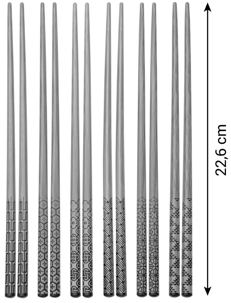 TESCOMA Jídelní hůlky s podložkou NIKKO, 6 setů