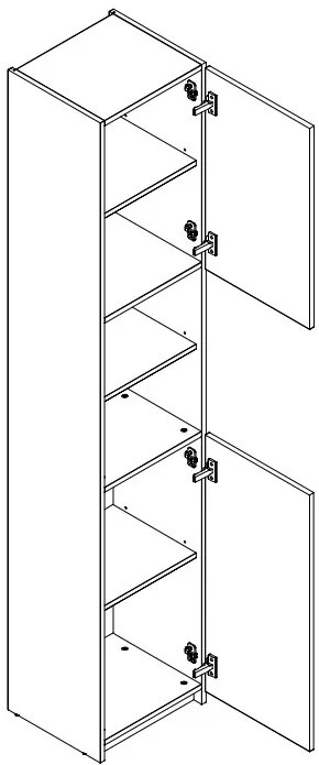 Casarredo D40SL P/L skříňka vysoká s PD OMAGH sonoma