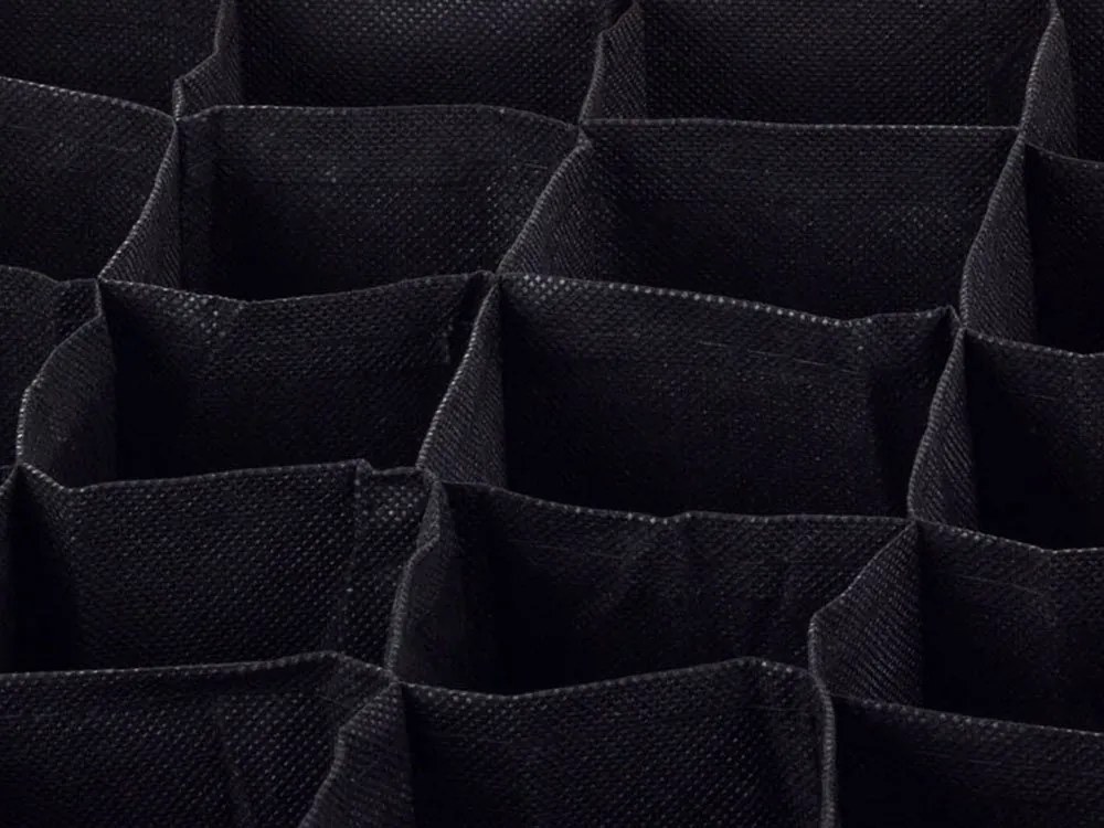 Verk 01620_CZ Organizer do zásuvky na prádlo s 16 přihrádkami, černý