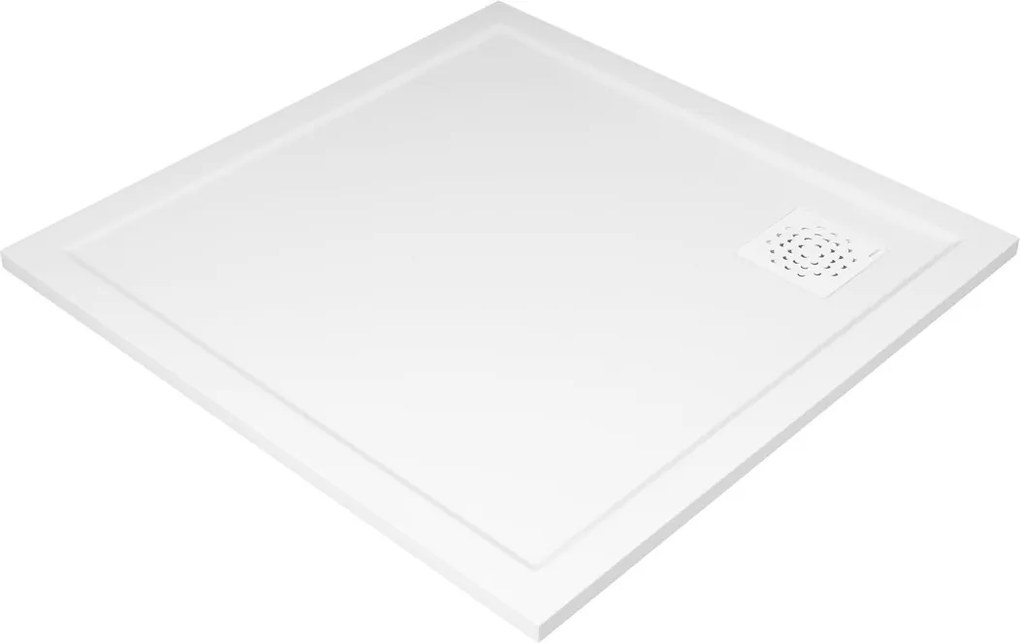 Gelco Xena čtvercová sprchová vanička 90 x 90 cm litý mramor bílá HX009