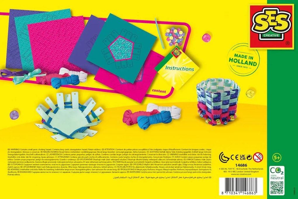SES CREATIVE Výroba proplétaných krabiček kreativní set v krabici 14686