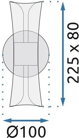 Toolight Toolight, LED nástěnné svítidlo 10 x 22,5 cm, 5W, G029-W, černá, OSW-00690