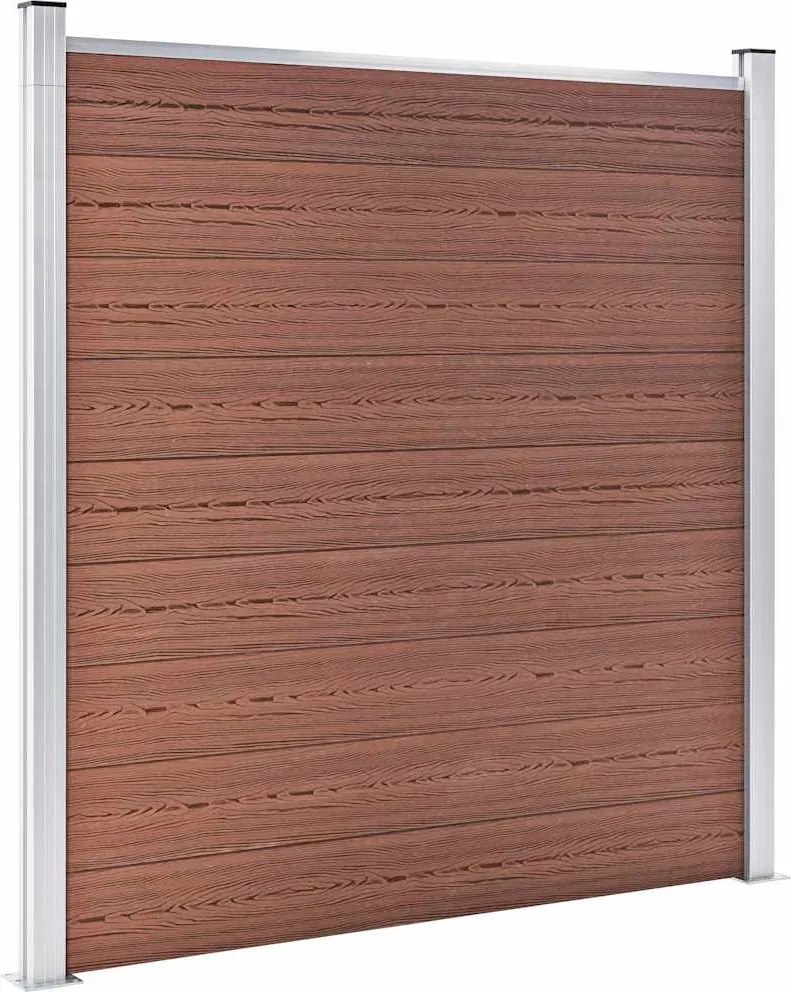 Zahradní plot WPC 353 x 186 cm hnědý 3053207