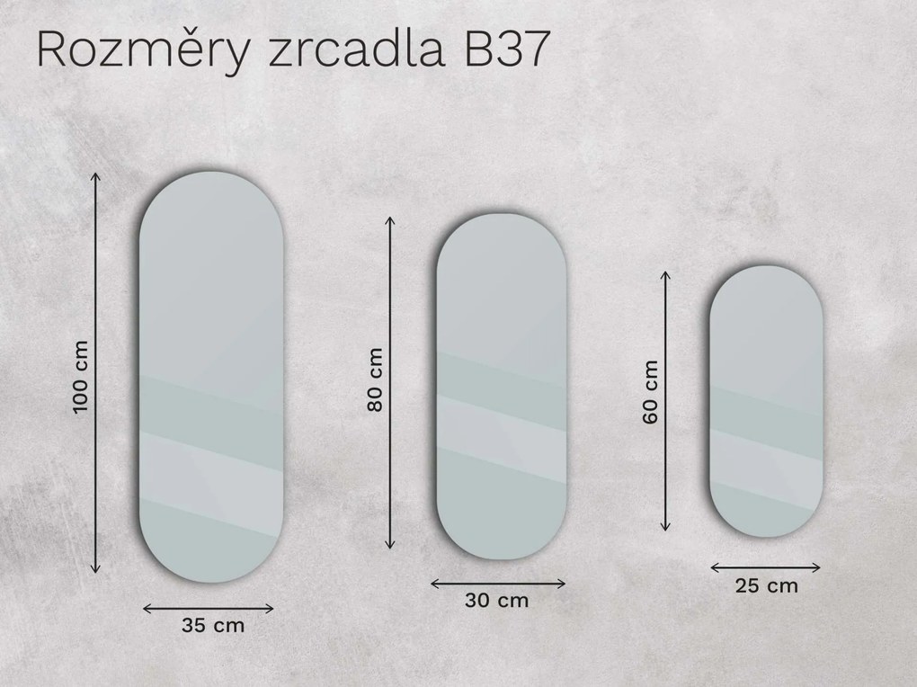 Duhové zrcadlo Base B37 25×60