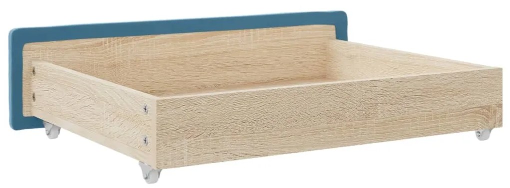 Zásuvky pod postel 2 ks modré kompozitní dřevo a samet - Default Title