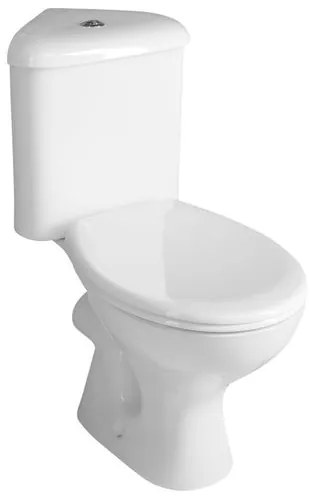 Aqualine Clifton Rohové WC kombi s dvojtlačítkem, bílá FS1PK