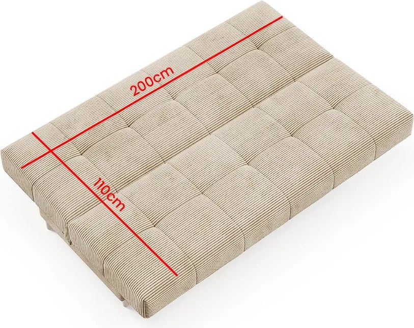Eka Pohovka NOTTI, 200 cm Barva látky: Světle zelená (Poso 47)