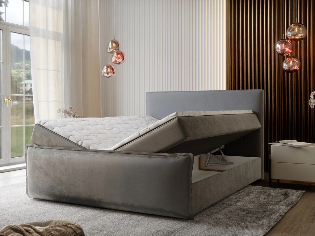 MSL Kontinentální čalouněná postel MONTY (140 x 200 cm) Barva látky: POSO 01