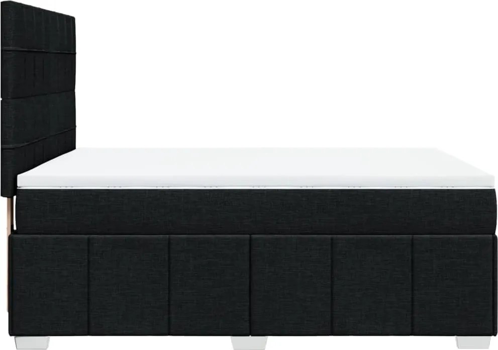 Box spring postel s matrací černá 140 x 190 cm textil 3291665