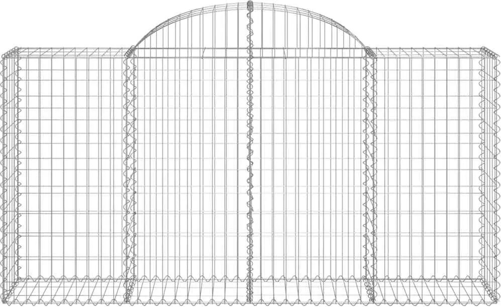 Klenuté gabionové koše 40ks 200x50x100/120cm pozinkované železo 3146338