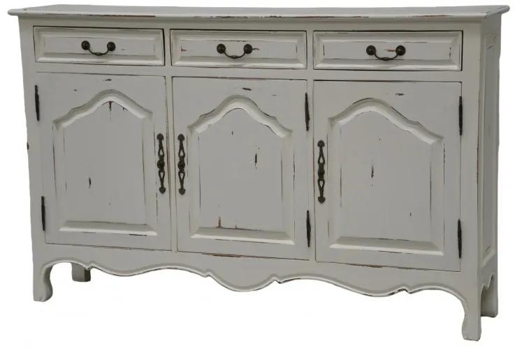 Bramble Furniture Bufé Provence, bílá patina