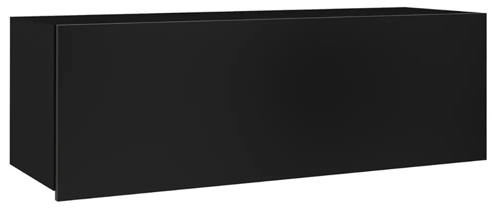 Obývací stěna CALABRINI c | 300 cm | 6 dílů X | černá lesk