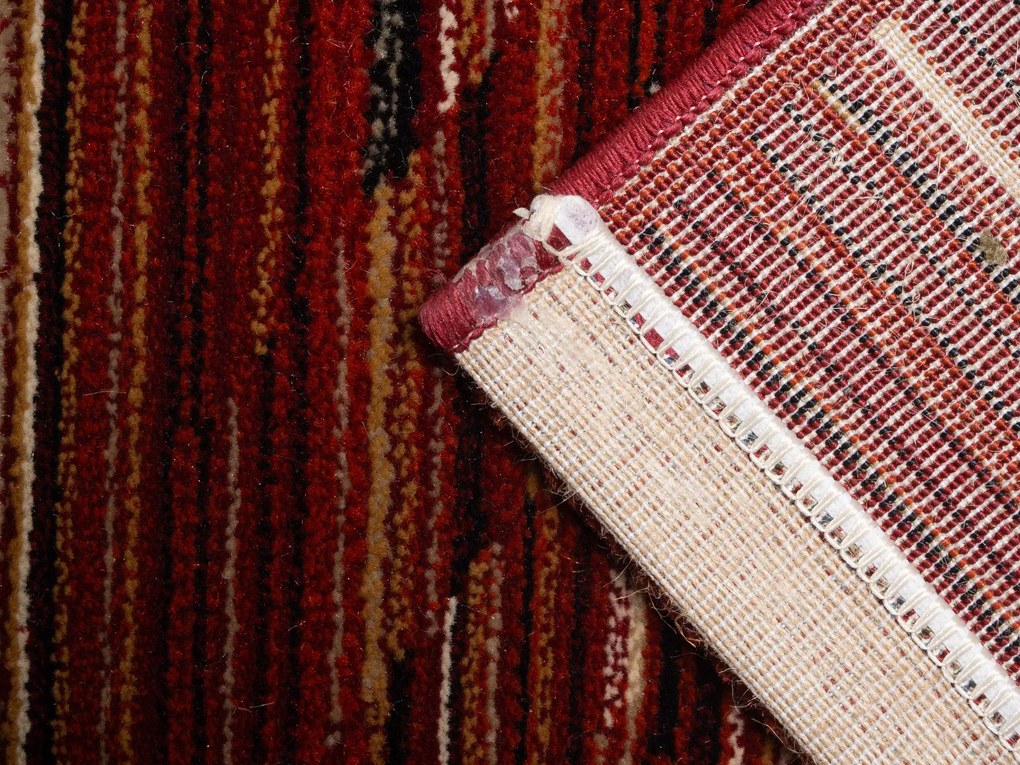 Spoltex, Kusový koberec Cambridge red/beige 5668, 120x170, červená, obývací pokoj