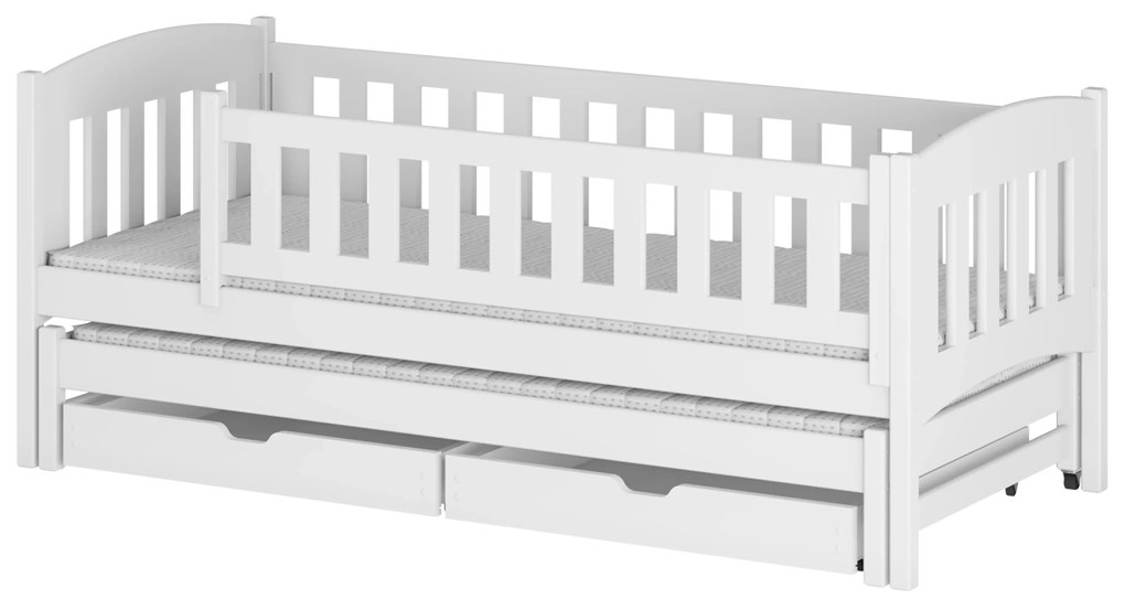 Legno Dětská rozkládací postel Amélie bílá Rozměr (cm): 80x180