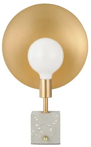 Stolní lampička | Ø18cm, mosaz / přírodní | Aca Lighting (V362981ST)