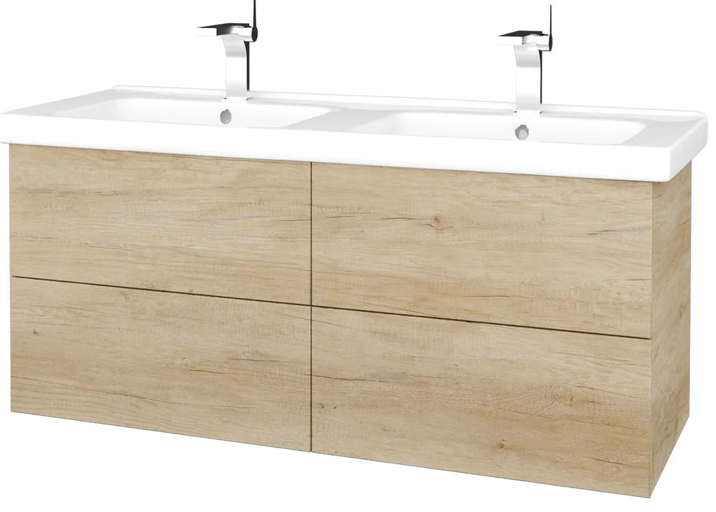 Dřevojas Koupelnová skříň VARIANTE SZZ4 125 (umyvadlo Harmonia) Varianta: N01 Bílá lesk / M01 Bílá mat
