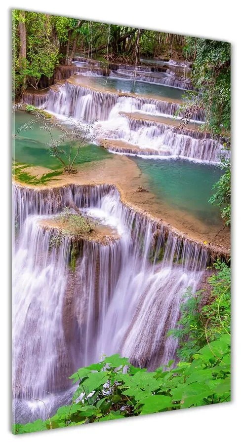 Wallmuralia Vertikální Foto-obrah sklo tvrzené Vodopád 50x100