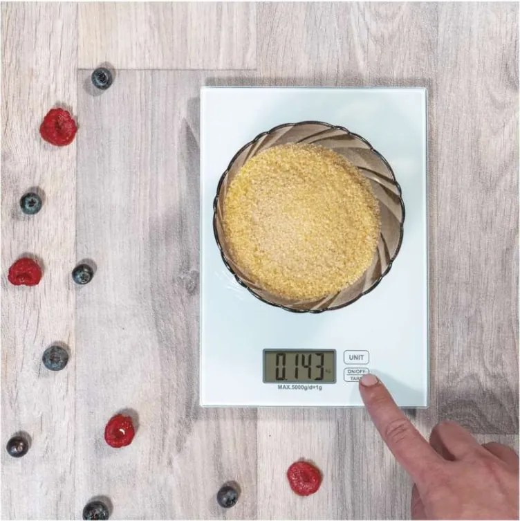 Kuchyňská váha EMOS EV014, digitální, 5 kg, bílá