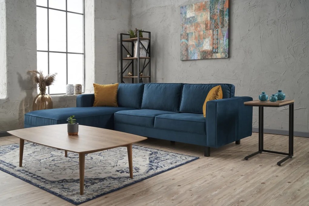 Hanah Home Sametová pohovka KALE olejově zelená levá 825BLC2723