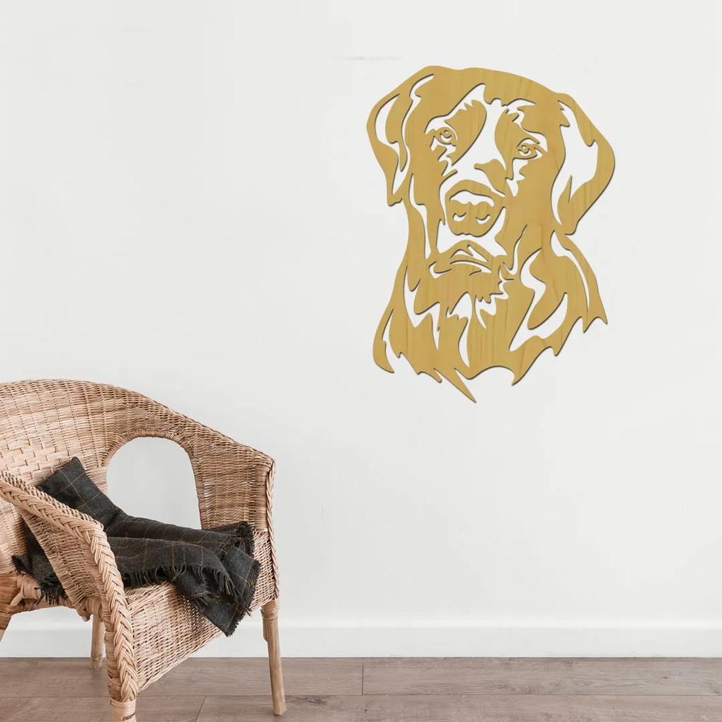dřevo života Dřevěná dekorace psa Labrador Rozměry (cm): 22x30, Barevný vzor: Horský dub