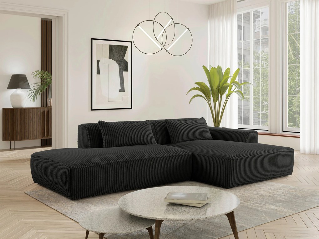 XXXLutz ROHOVÁ SEDAČKA, kompozitní dřevo, textil, plast, černá MID.YOU - Sedací soupravy - 000694009621
