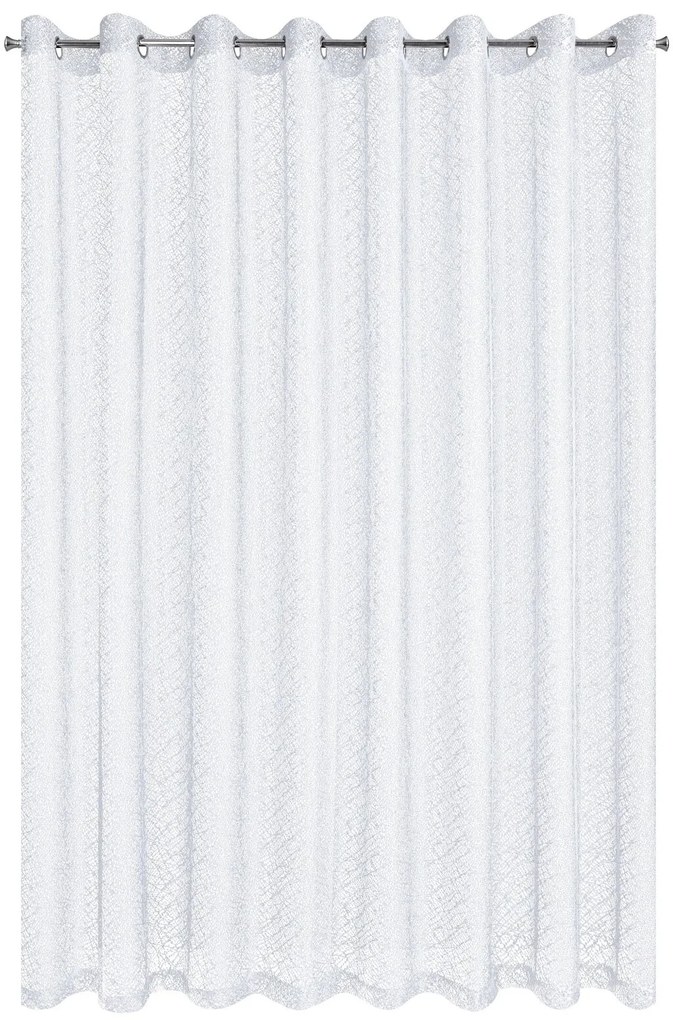 ZÁCLONA NA KROUŽCÍCH AMANDA 300X250 CM BÍLÁ