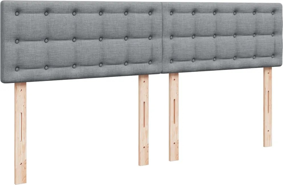 Box spring postel s matrací světle šedá 180 x 200 cm textil 3288281