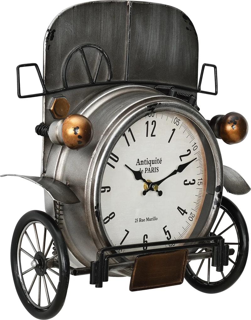 [en.casa]® Nástěnné hodiny Oldtimer HTWU-8728 - analogové - 33 x 13 x 36 cm - barevné - sklo