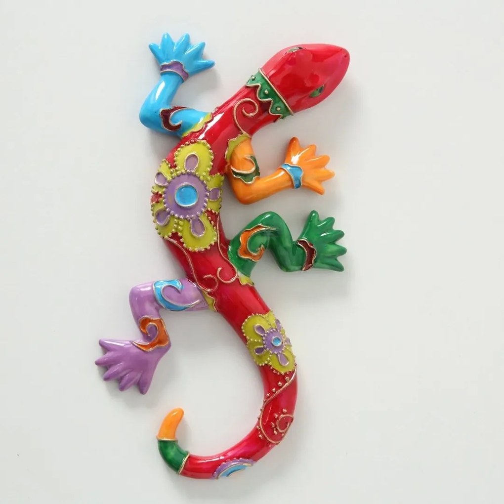 Zahradní figurka z polyresinu Lizard, 24 cm, vícebarevná