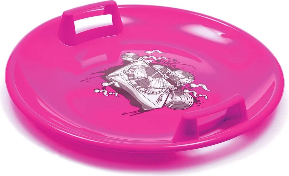 Sáňkovací talíř Baby Mix 60 cm MUSIC růžový