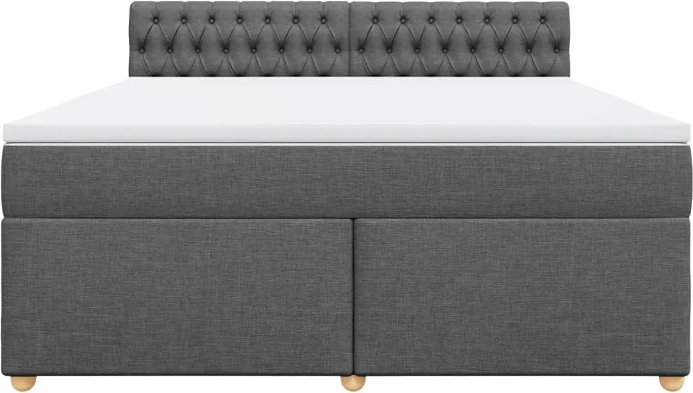 Box spring postel s matrací tmavě šedá 180x200 cm textil 3289067