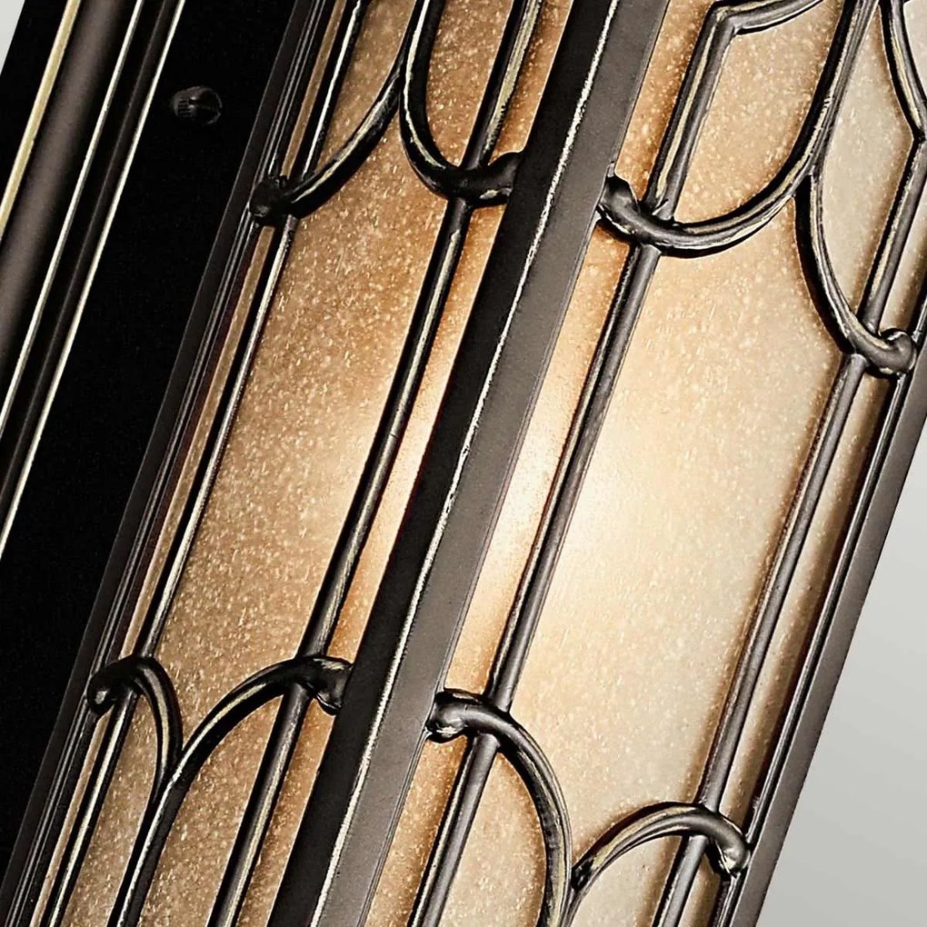 Rustikální venkovní nástěnná lucerna Elstead Franceasi 37 cm starý bronz