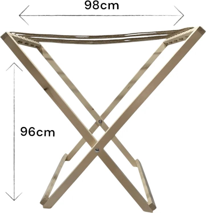 Malý dřevěný sušák na prádlo – světlý, rozkládací, skládací, volně stojící