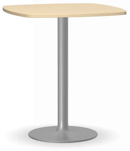 B2B Partner Konferenční stolek Filip II, 660 x 660 mm, šedá podnož, deska bříza
