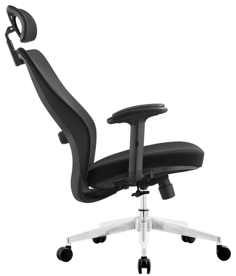 Kancelářská ergonomická židle Neoseat NICOLE — síť / látka, černá, nosnost 150 kg