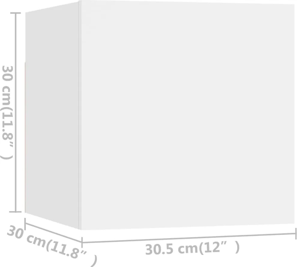 vidaXL Marketos 10dílný set TV skříněk bílý dřevotříska