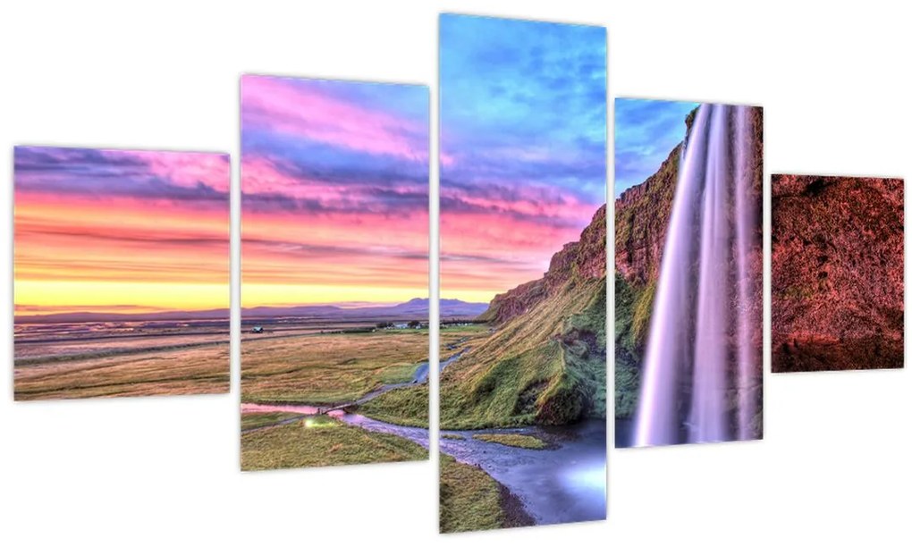Obraz - Vodopád Seljalandsfoss (125x70 cm)
