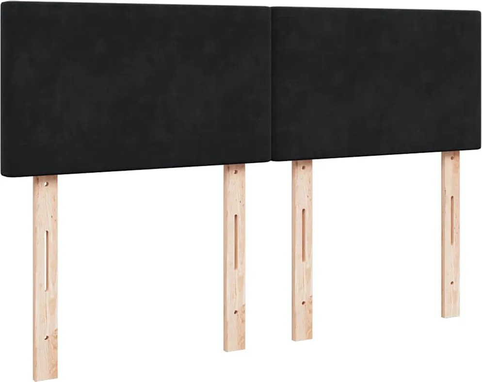 Box spring postel s matrací černá 140x200 cm samet 3287754