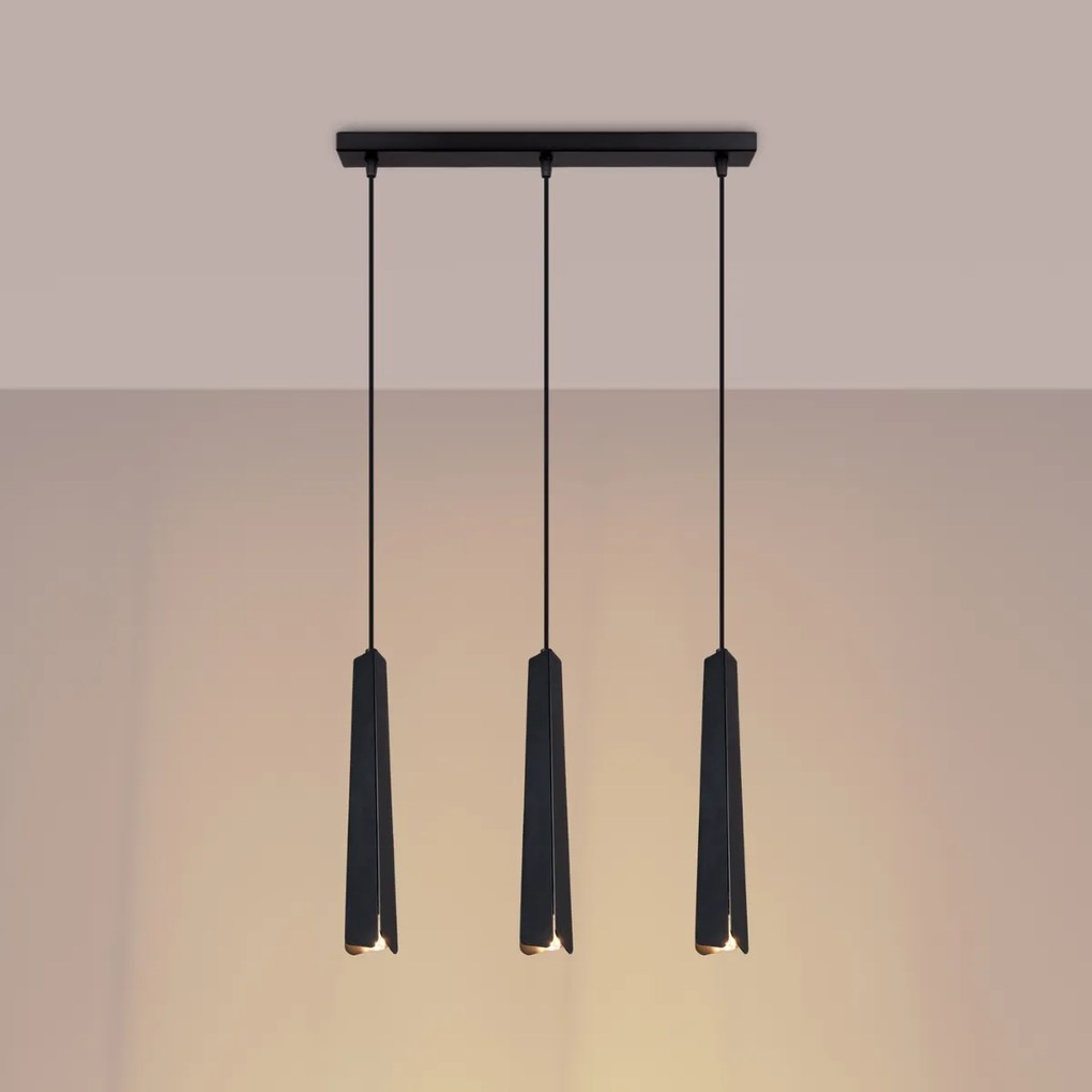 Sollux Lighting Závěsná lampa PRYSM 3L černá