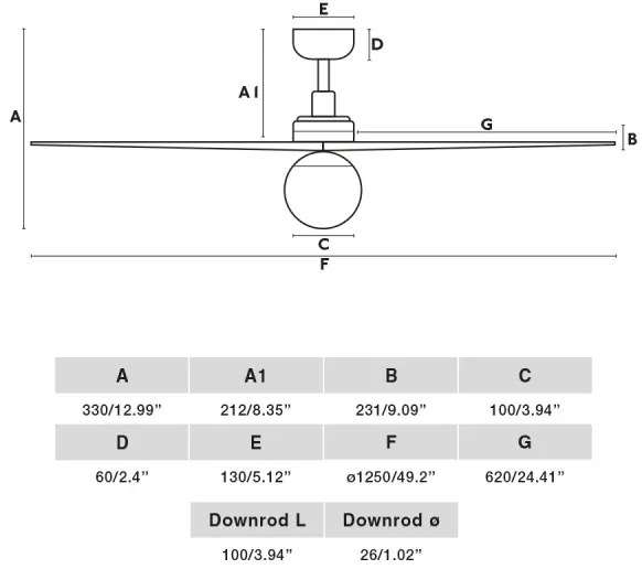 FARO 34283-11L - Stropní ventilátor KLIM M 1xE27/15W/230V borovice/černá + DO