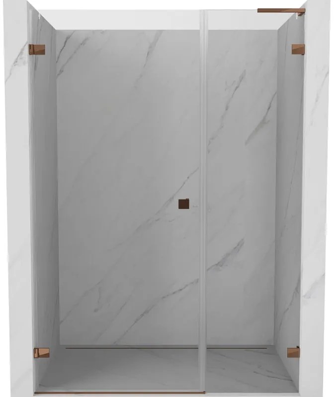 Mexen Lunar-B L sprchové dveře otočné levé 110 cm, transparentní, růžové zlato - 832SL-110-050-60-00-L