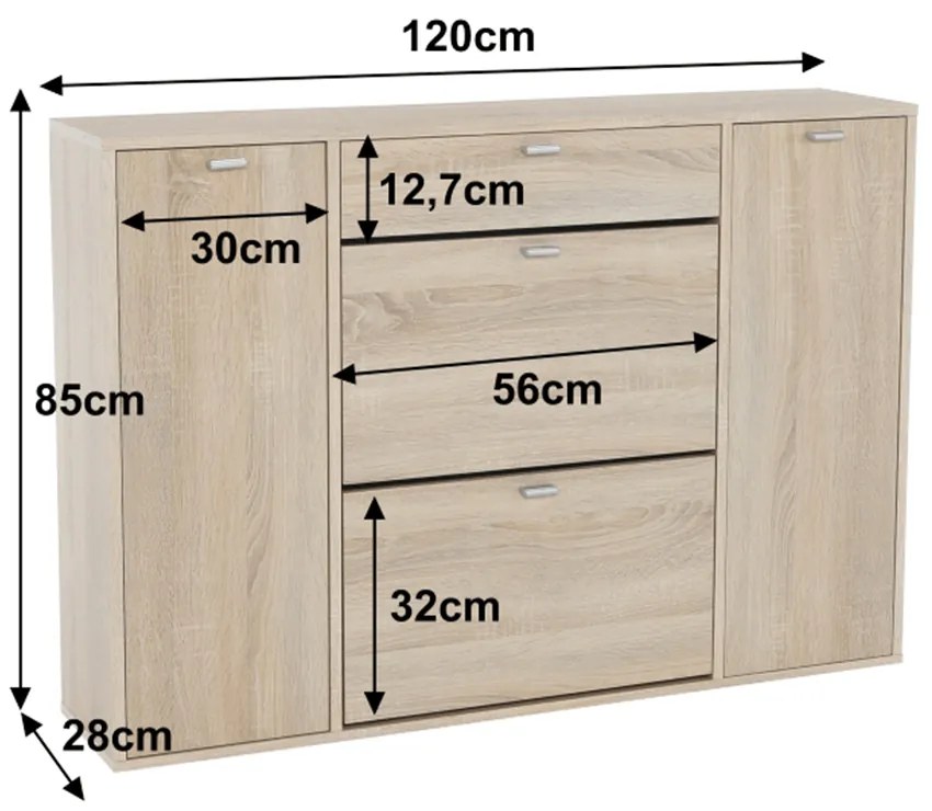 Kondela Botník, dub sonoma, Anabela