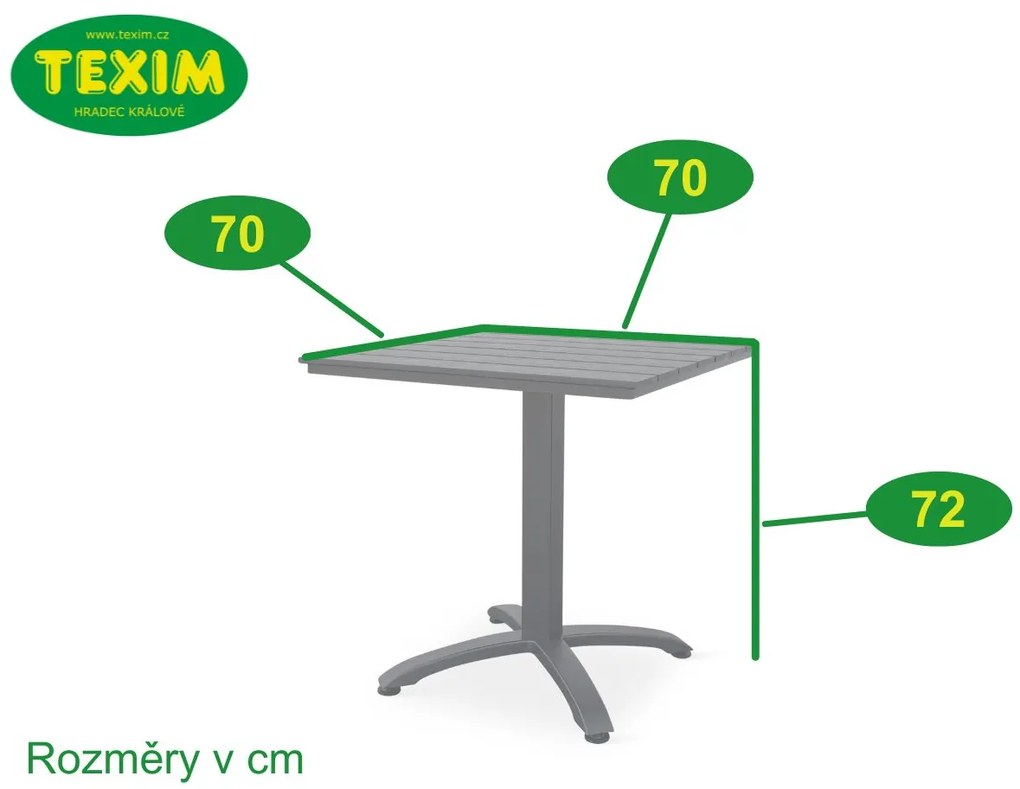 Nábytek Texim Balkonový set Ristorante + 2x židle Pia