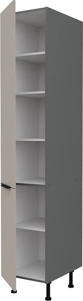 ARIA ta | vysoká skříňka 40 DK-215 2F potravinová s policemi | 40 cm | ANTI FINGERPRINT povrch | antracit/béžová