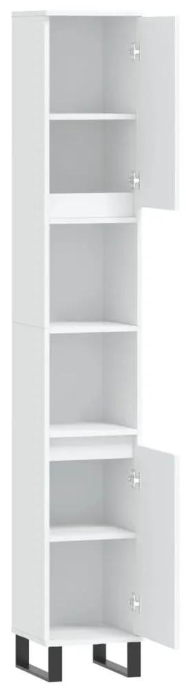 Petromila Koupelnová skříňka bílá 30 x 30 x 190 cm kompozitní dřevo