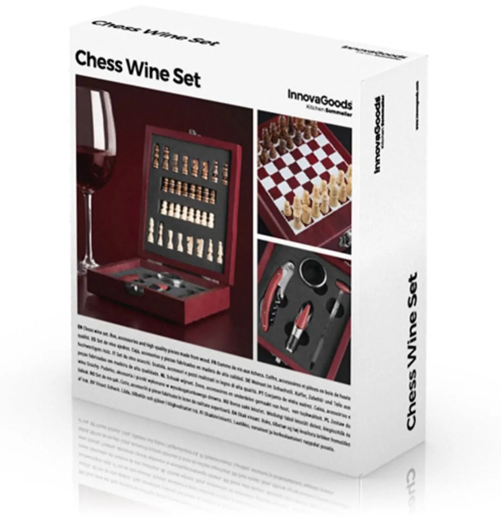 Set na Víno a Šachy InnovaGoods 37 Kusy