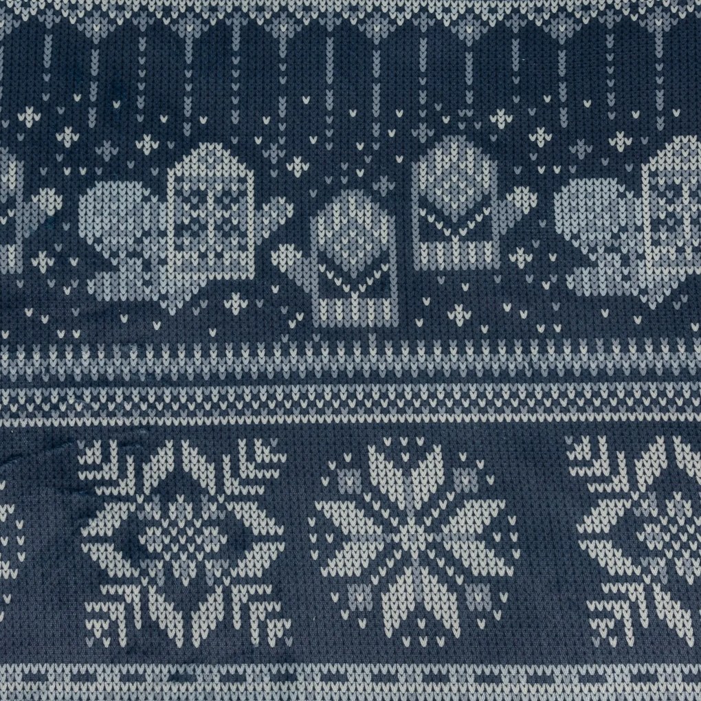 CHLUPATÁ VÁNOČNÍ DEKA NORDIC2 150X200 CM VZOROVANÁ