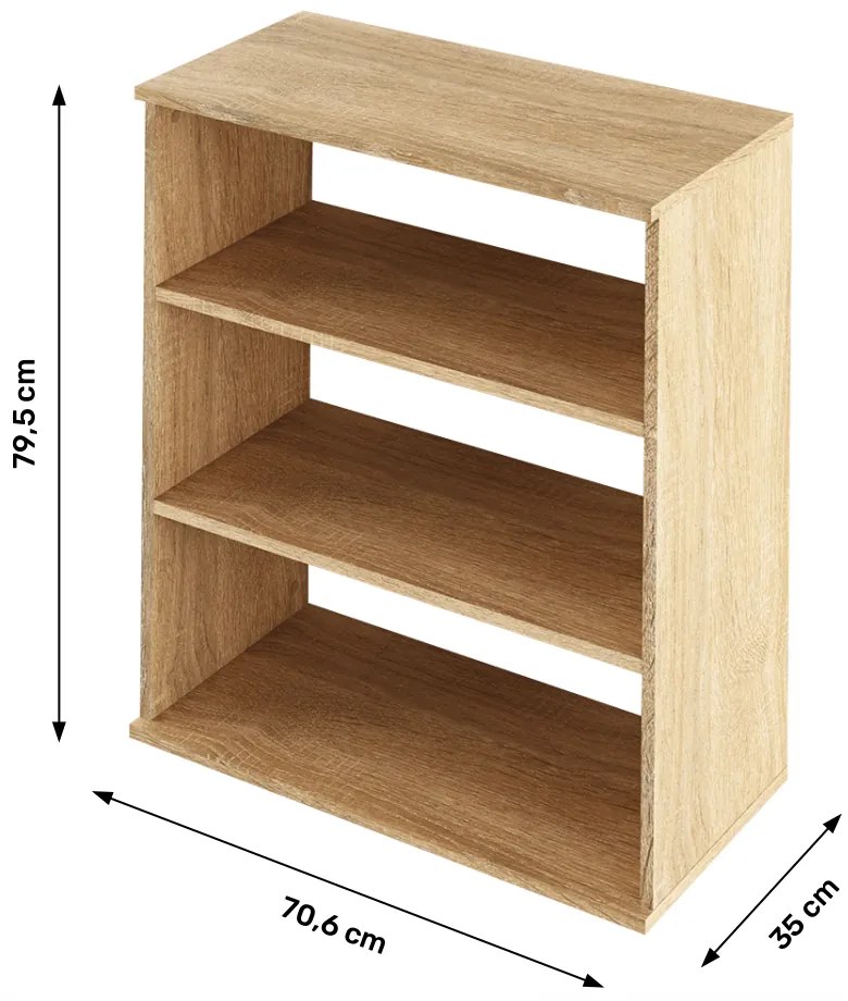 Kondela Regál, dub sonoma, RESITX 4