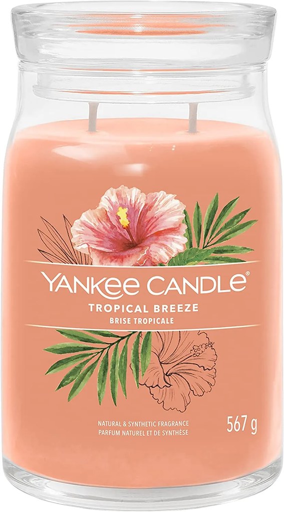Yankee Candle vonná svíčka Signature ve skle velká Tropical Breeze 567g
