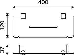 Nimco Police IXI s ohrádkou, 40 cm BORMO černá - BRC X440-X-90
